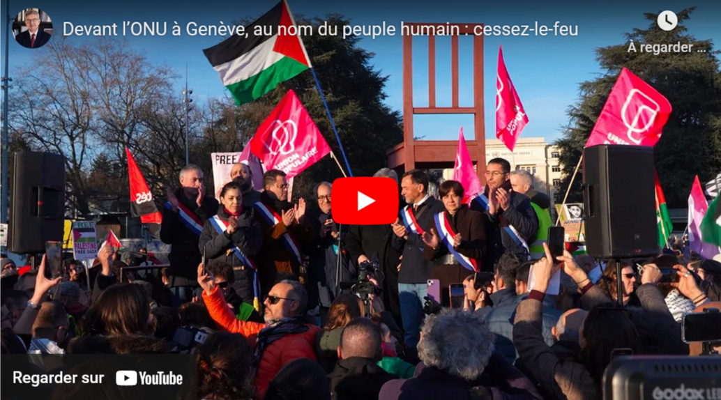 Devant l’ONU à Genève, au nom du peuple humain : cessez-le-feu (3/02/24 ...